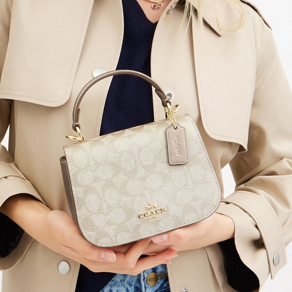 Coach | Bags | Lysa Top Handle Bag In Signature Canvas | Poshmark